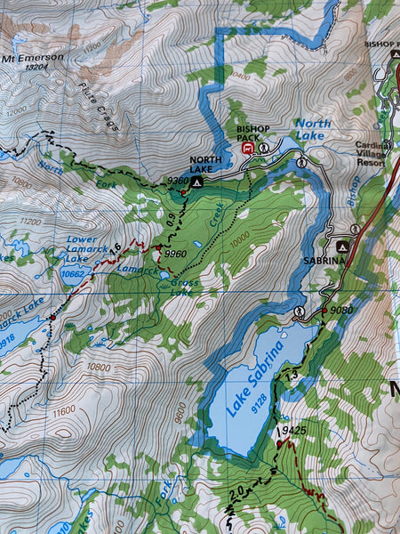 Bishop Pass - North Lake/South Lake Loop Map – Kit Fox Outfitters