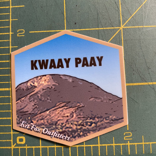 Kwaay Paay Peak Sticker – Kit Fox Outfitters