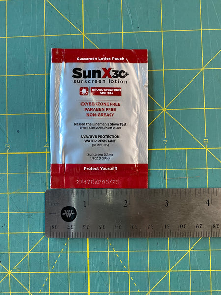 SunX 30 Sunscreen Lotion, SPF 30+, Single Use Packet – Kit Fox Outfitters